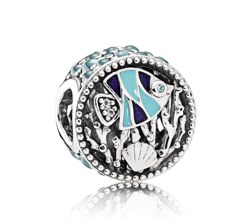 PANDORA Charm-Anhänger Tropischer Seestern & Muschel 792076CZF ...